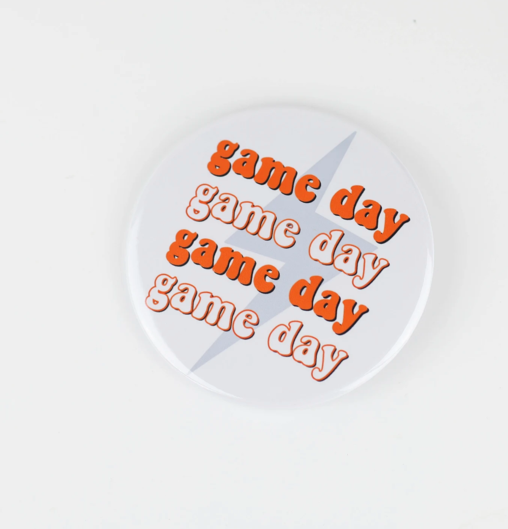 Orange Game Day Tailgate Buttons | Game Day Pins | College Football ...