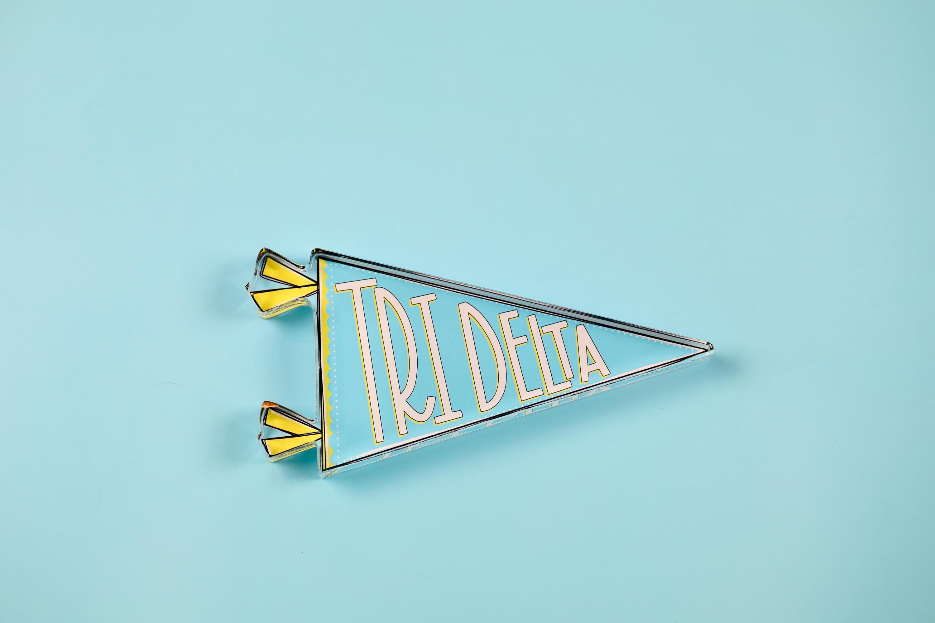 Tri Delta Acrylic Pennant Flag Shelfie – Tailgated Co.