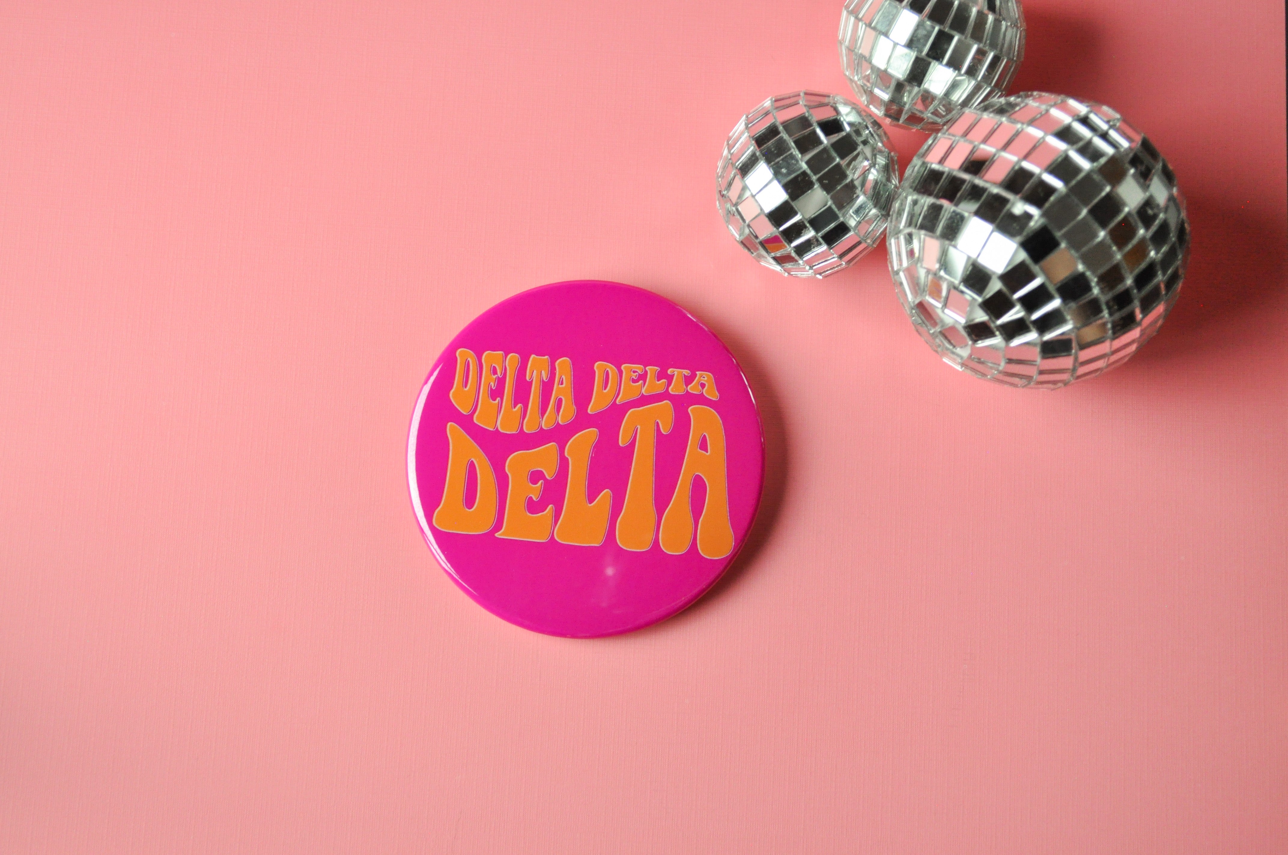 Tri Delta Groovy Button – Tailgated Co.